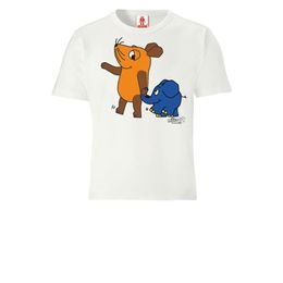 logoshirt Shirt 'Die Sendung mit der Maus - Maus & Elefant' boy White size 92