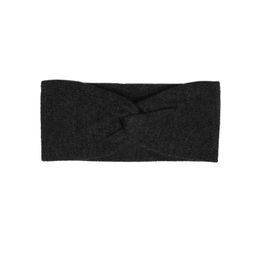 Zwillingsherz Damen Stirnband ""Classic""anthra, Strick, Kaschmir, M&uuml;tzen, Knoten vorn, Cashmere, Feinstrick