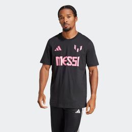 Herren Trainingsshirt "MESSI N&N G T", schwarz, Gr. XXL, adidas Performance, Obermaterial: 100% Baumwolle, Shirts, sportlicher Stil, ohne Verschluss,