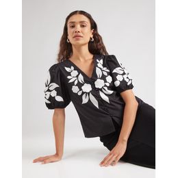 Object Bluse 'OBJNAJA' Damen Gr&ouml;&szlig;e M schwarz / wei&szlig;