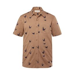 JP1880 Button Up Shirt male Brown size XXL