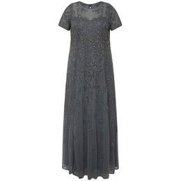 Ulla Popken Kleid Damen Gr&ouml;&szlig;e 50 grau Winterkleid