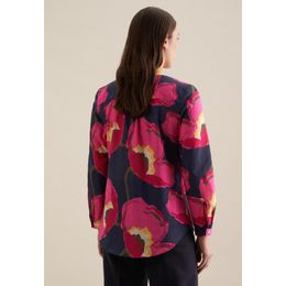 Seidensticker Damen Klassische Bluse "Schwarze Rose", blau, Gr. 40, gebl&uuml;mt, 100% Baumwolle, Blusen, Tunika Floral