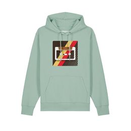 Watapparel Sweatshirt 'Kassette' Herren Gr&ouml;&szlig;e M braun / gelb / mint / blutrot / wei&szlig;