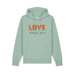 Watapparel Sweatshirt ' Love always wins ' Herren Gr&ouml;&szlig;e XL mint / mischfarben