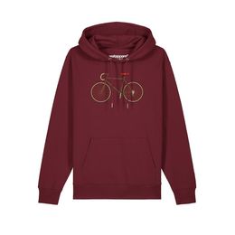 Watapparel Sweatshirt 'Fahrrad' Herren Gr&ouml;&szlig;e XL gelb / burgunder