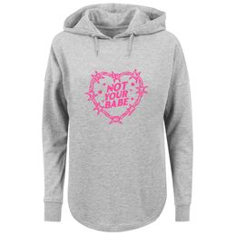 F4NT4STIC Sweatshirt 'Unabh&auml;ngige Frau Not Your Babe Frauentag' Damen Gr&ouml;&szlig;e L graumeliert / hellpink