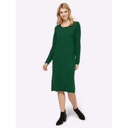 Heine Damen Strickkleid "Strickkleid", gr&uuml;n, Gr. 48, unifarben, Jersey, 60% Viskose, 40% Baumwolle, Kleider