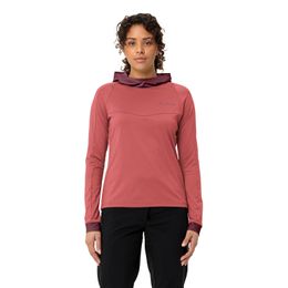 Vaude Damen Funktionsshirt, rot, Gr. 44, unifarben, Fleece, Obermaterial: 89% Polyester, 11% Elasthan, Shirts, elastischer Materialmix, w&auml;rmend,