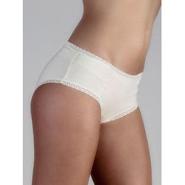 Albero Natur Panty 'Damen Bio-Baumwoll Hipster mit Spitze' female White size S