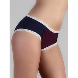 Albero Natur Panty 'Damen Bio-Baumwoll Hipster mit Spitze' female Blue size L