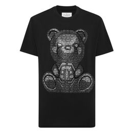 Philipp Plein Jungen T-Shirt "Teddy"02, schwarz, Gr. XXL, Obermaterial: 100% Baumwolle, 100% Glas, Shirts