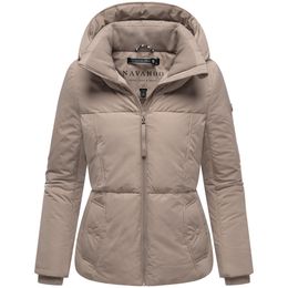 Winterjacke Navahoo "Fl&uuml;sterfee 14", Damen, Gr. L (40), beige (taupe), Obermaterial: 100% Polyester; Innenfutter: 100% Polyester; Wattierung: 100% Polyester; &Auml;rmelfutter: 100% Polyester, gerade h&uuml;ftlang, hoch geschlossener Ausschnitt, &Auml;rmel ohne &Auml;rmelschlitz Rippstrickb&uuml;ndchen, Jacken Winterjacke, Winter Steppjacke mit Kapuze