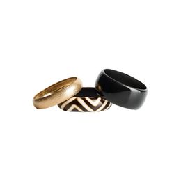Bershka Armband Damen Gr&ouml;&szlig;e One Size dunkelbraun / gold / schwarz / wollwei&szlig;