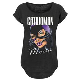 F4NT4STIC T-Shirt 'DC Comics Batman Catwoman Feline Fatale' Damen Gr&ouml;&szlig;e S taubenblau / lila / schwarz / wei&szlig;