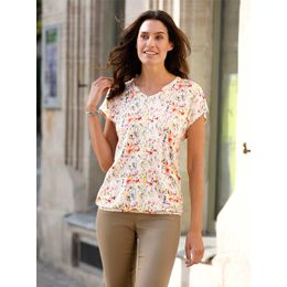 Inspirationen Damen Print-Shirt "Shirt", beige, Gr. 38, bedruckt, gemustert, mehrfarbig, 95% Viskose, 5% Elasthan, Shirts