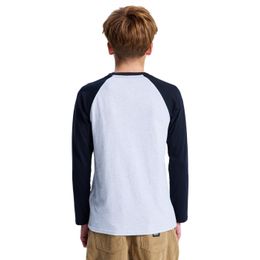 Quiksilver Jungen Langarmshirt "Ev Omni Logo Raglan"athletic heather, Gr. 8, Obermaterial: 100% Baumwolle;, Shirts