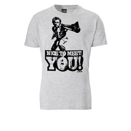 logoshirt T-Shirt 'Dirty Harry - Nice To Meet You' Damen Gr&ouml;&szlig;e M grau / schwarz