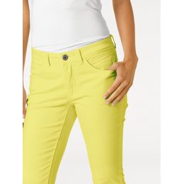 Heine Damen 3/4-Hose, gelb, Gr. 46, unifarben, 98% Baumwolle, 2% Elasthan, Hosen