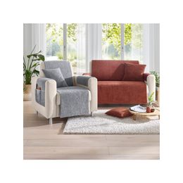 Tagesdecke, B:48cm L:48cm, grau, 100% Polyester, Tagesdecken