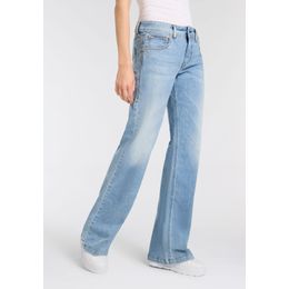 Herrlicher Damen 5-Pocket-Jeans "Edna Denim"waterway, Gr. 31, Denim/Jeans, Obermaterial: 98% Baumwolle, 2% Elasthan, Jeans, im Flared Fit