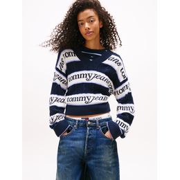 Tommy Jeans Pullover Damen Gr&ouml;&szlig;e L navy / hellblau / wei&szlig;