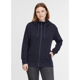 Ragwear Damen Kapuzensweatjacke "YODIS ZIP", blau, Gr. M, unifarben, Sweatware, Obermaterial: 70% Baumwolle, 30% Polyester, Sweatjacken