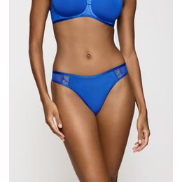 Triumph Damen String "Palina Cosmic Heartbeat", Gr. 38, blau, Mesh, Obermaterial: 83% Polyamid, 17% Elasthan, Unterhosen, Triumph x Palina Rojinski,