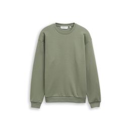 Tom Tailor Denim Herren Basic Sweatshirt, gr&uuml;n, Uni, Gr. S