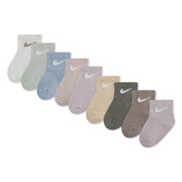 Socken Nike Sportswear "NHN 9PC INF/TODD SOCK GIFT SET", M&auml;dchen, Gr. 19-23, sail, Obermaterial: 52% Baumwolle, 43% Polyester, 5% Elasthan, Socken Socken, f&uuml;r Babys, neunteiliges Set, aus Baumwolle, Polyester und Elasthan