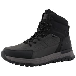 Romika Herren Winterboots, Gr. 43schwarz, grau, Lederimitat, Schuhe, Schn&uuml;rboots, Trekkingstiefel mit Rei&szlig;verschluss