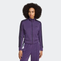 Trainingsjacke adidas originals "FIREBIRD TT", Damen, Gr. M, aurora plum, wei&szlig;, Obermaterial: 100% Polyester, normal, Jacken Trainingsjacke, f&uuml;r vielseitige sportliche Aktivit&auml;ten, pflegeleicht
