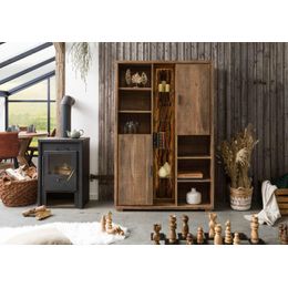 WOLF M&Ouml;BEL Schrank Akazie 118x40x180 natur lackiert BARK #101