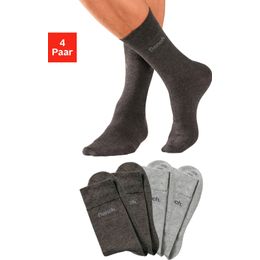 Bench Herren Basicsocken 2x anthrazit-meliert, 2x grau-meliert Gr&ouml;&szlig;e 39/40