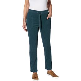 CR&Eacute;ATION L Damen Cordhose mit Rundum-Dehnbund petrol Gr&ouml;&szlig;e 23