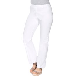 sheego Damen Bengalinhose in Bootcut-Form wei&szlig; Gr&ouml;&szlig;e 26