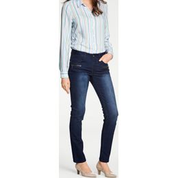 Heine Damen Skinny Jeans mit Bauch-weg-Effekt blue denim Gr&ouml;&szlig;e 36