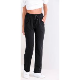 Damen Freizeithose in 5-Pocket-Form schwarz Gr&ouml;&szlig;e 44/46