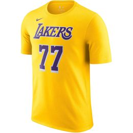Nike Luka Dončić Los Angeles Lakers NBA T-Shirt Herren - Gr&ouml;&szlig;e XL - gelb