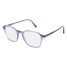 Tom Ford FT5804-B Brille Unisex | Fassung: Vollrand, Quadratisch, Blau Transparent