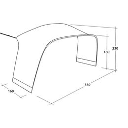 Outwell Wakefield Tent Connector f&uuml;r Verbindung des Wakefield Shelter mit Zelt L - Pavillons & Tarps