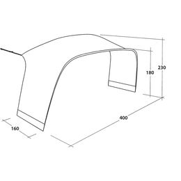 Outwell Wakefield Tent Connector f&uuml;r Verbindung des Wakefield Shelter mit Zelt XL - Pavillons & Tarps