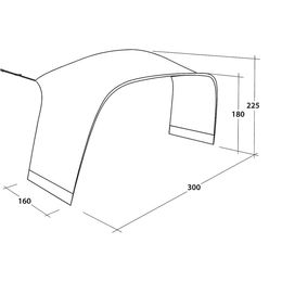 Outwell Wakefield Tent Connector f&uuml;r Verbindung des Wakefield Shelter mit Zelt M - Pavillons & Tarps