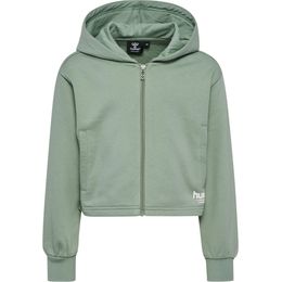 Hummel Sweatjacke M&auml;dchen Gr&ouml;&szlig;e 152 grau / wei&szlig;