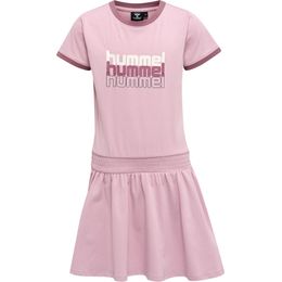 Hummel Kleid M&auml;dchen Gr&ouml;&szlig;e 134 beere / rosa / schwarz / wei&szlig;