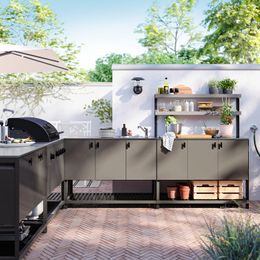 IKEA B&Aring;TSK&Auml;R Au&szlig;enk&uuml;che m Gasgrill+Sp&uuml;leneinheit