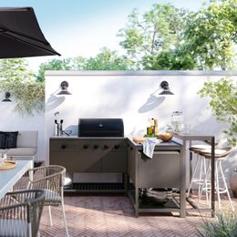 IKEA B&Aring;TSK&Auml;R Au&szlig;enk&uuml;che mit Gasgrill+Bartisch