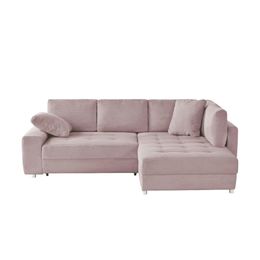 bobb Ecksofa Arissa de Luxe rosa/pink Ma&szlig;e (cm): B: 265 H: 84 T: 215.0 Sofas > Sofas nach Material > Stoffsofas &raquo; Sofa DE