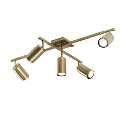 Trio Deckenstrahler 5-flammig altmessing gold Ma&szlig;e (cm): B: 77,4 H: 22,4 T: 57.4 &raquo; M&ouml;bel Kraft