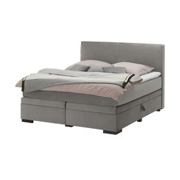 Boxi Boxspringbett mit Bettkasten Boxi Classic - grau - Materialmix - 160 cm - 125 cm - M&ouml;bel Kraft
